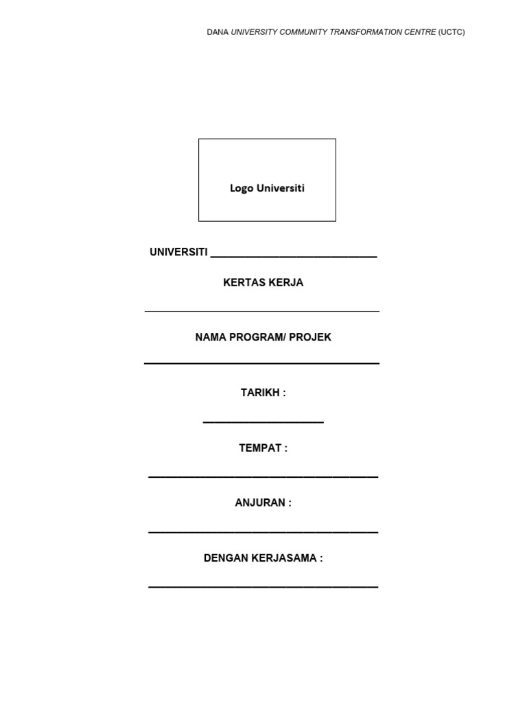 Format Kertas Kerja Aktiviti | PDF