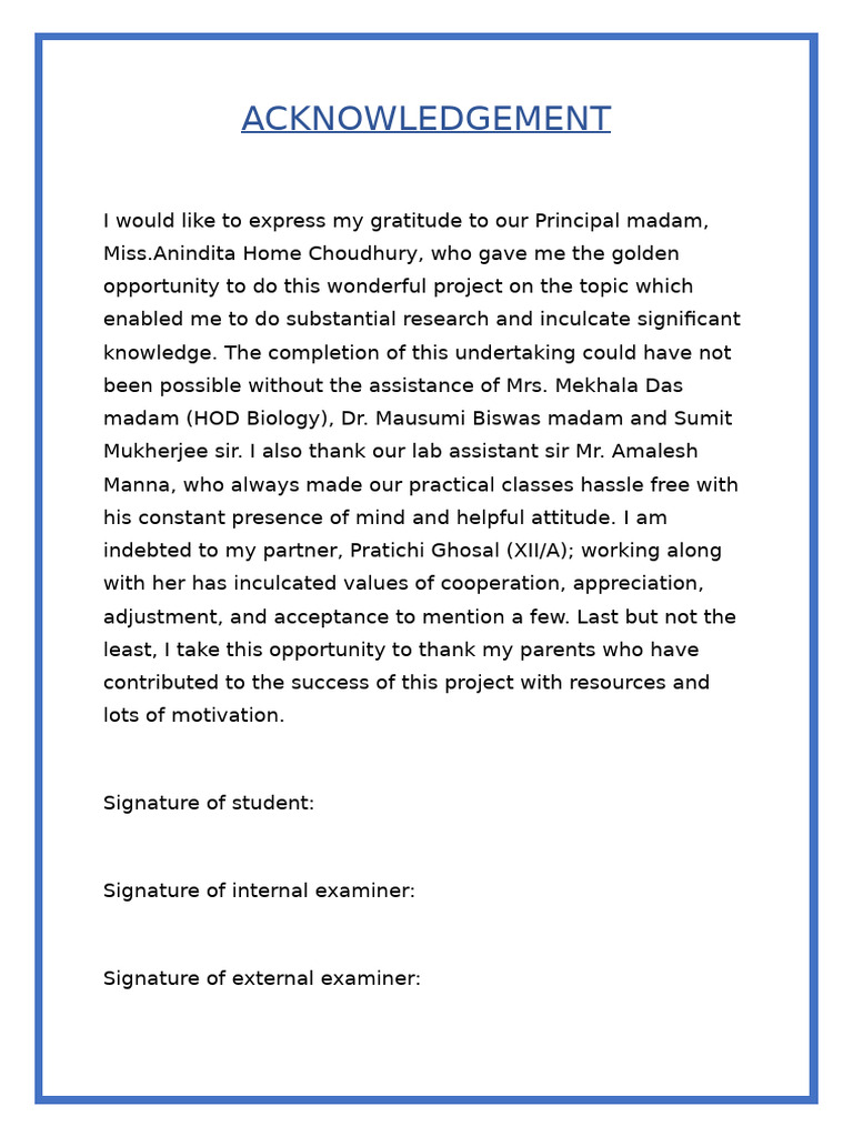 ACKNOWLEDGEMENT | PDF