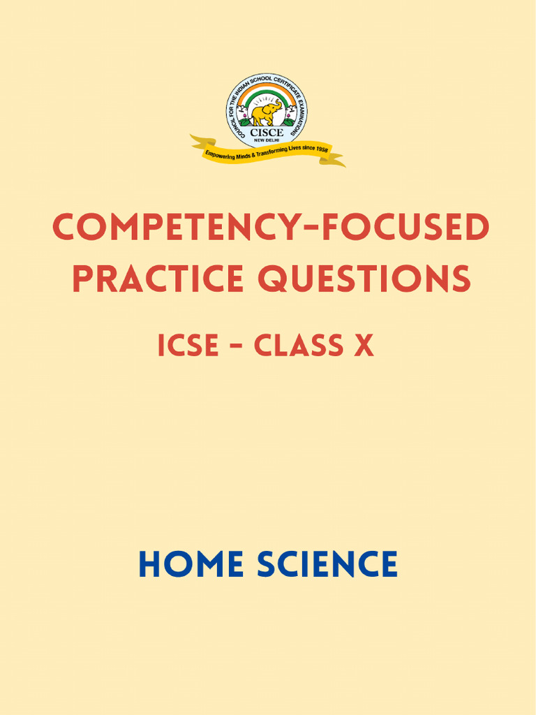 ICSE Home Science X | PDF