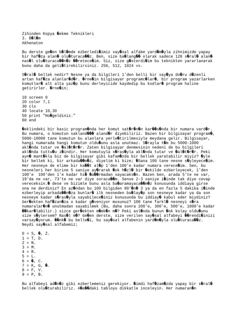 Zi̇hi̇nden Kopya Çekme Tekni̇kleri̇ 3 | PDF
