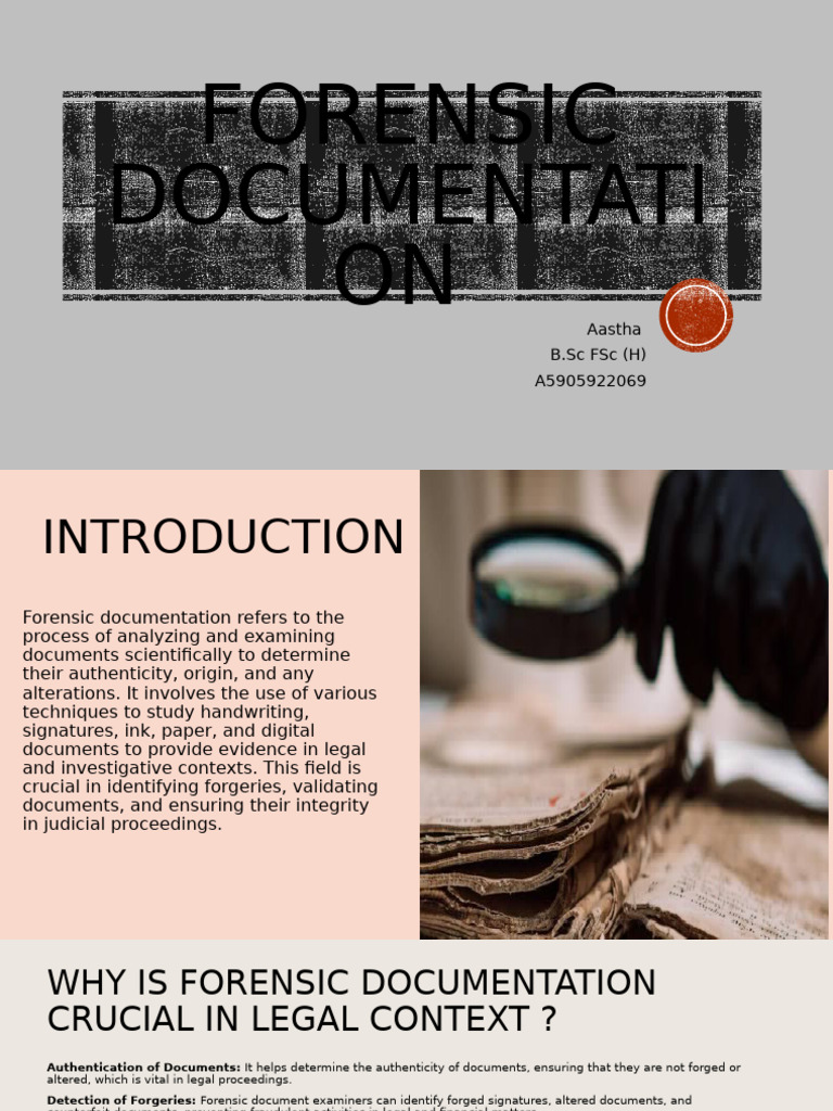 Forensic Documentati On: Aastha B.SC FSC (H) A5905922069 | PDF