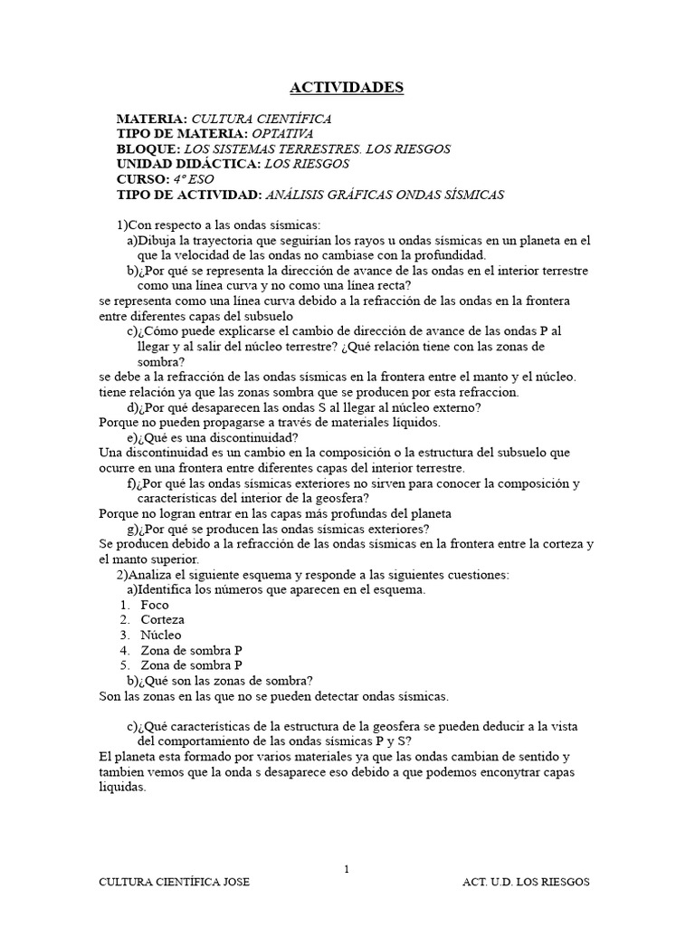 David Montiel Vila - ACT. Cult. Cientif. ANÁLISIS GRÁF. O. SÍSMICAS | PDF