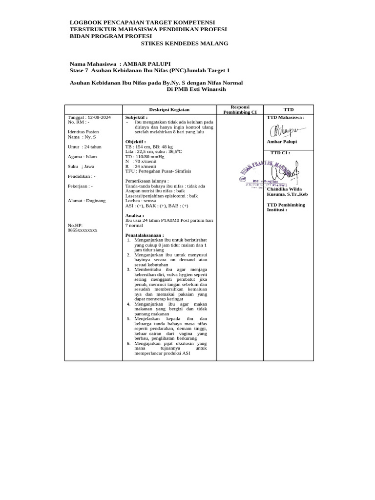 Logbook Stase 7 | PDF