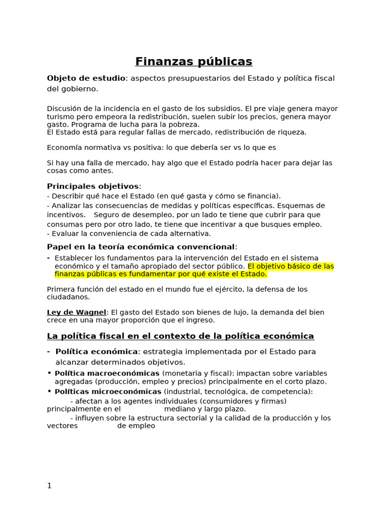 Finanzas Publicas | PDF
