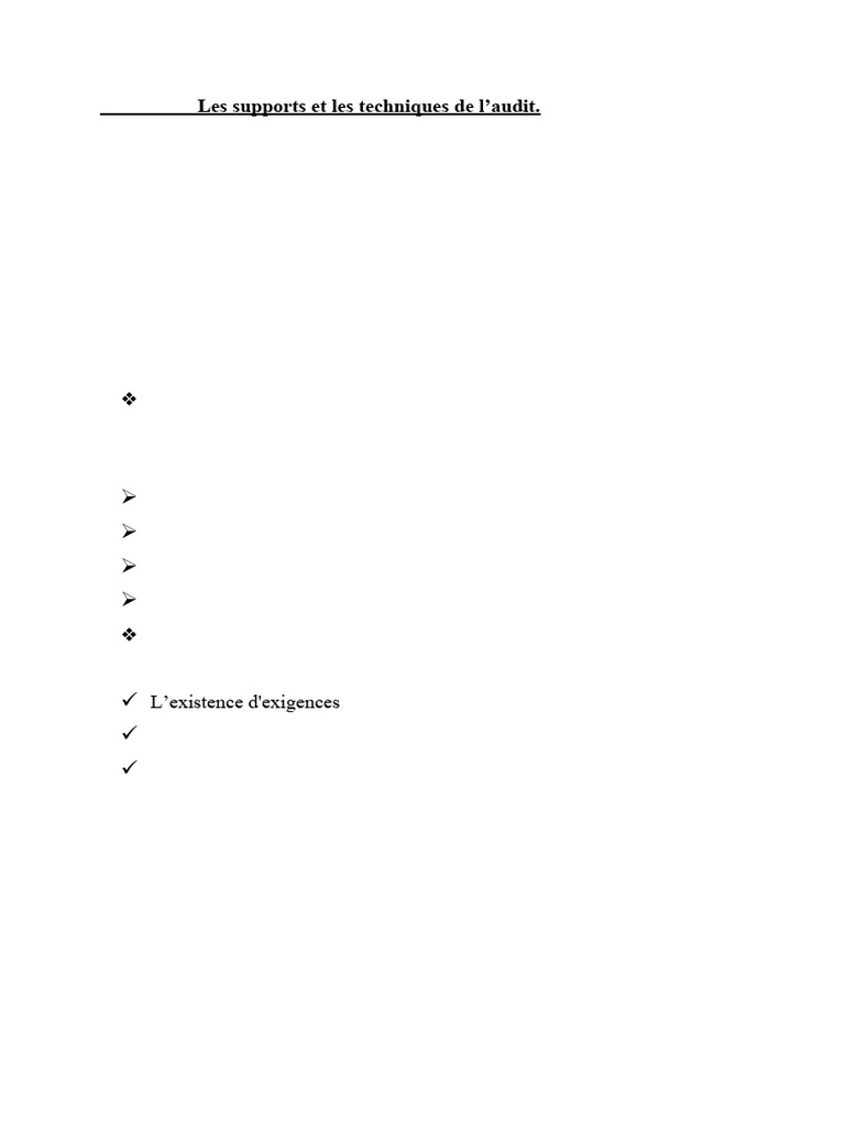 4-2 Thème IV - Les Supports Et Les Techniques de L'audit | PDF