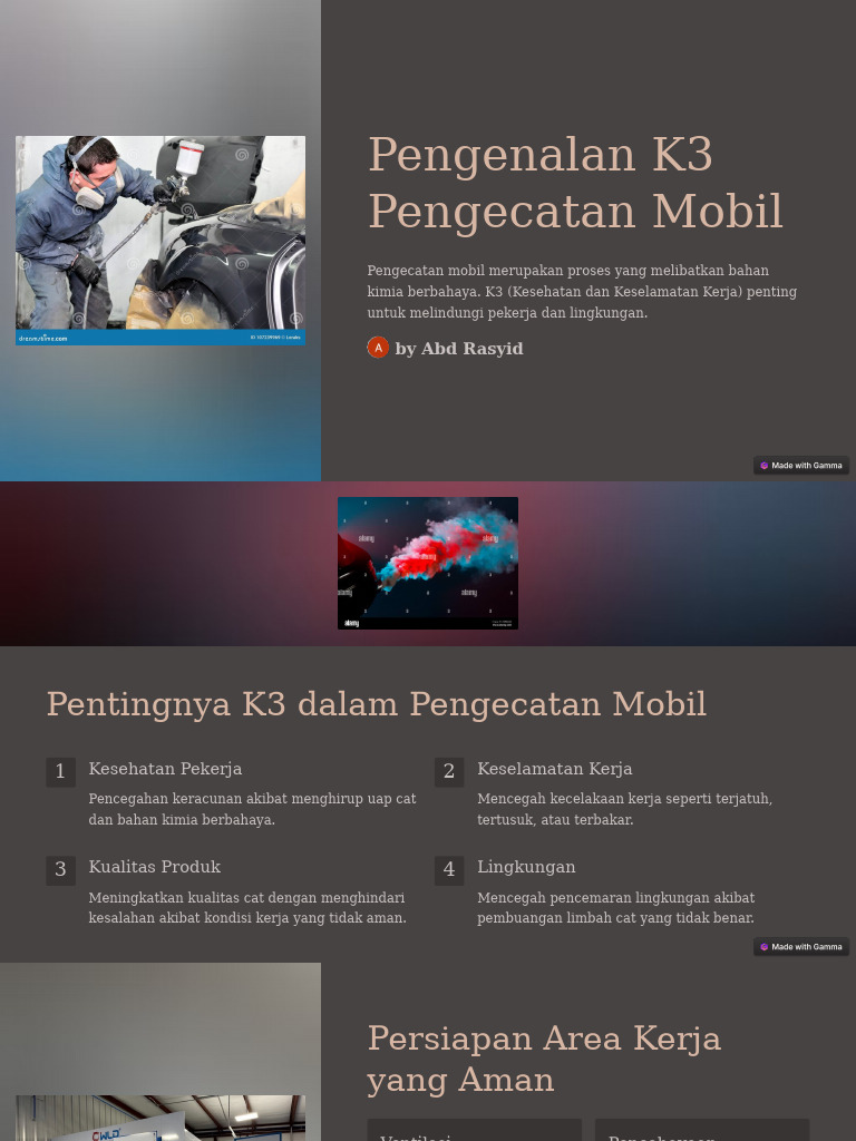Pengenalan K3 Pengecatan Mobil | PDF