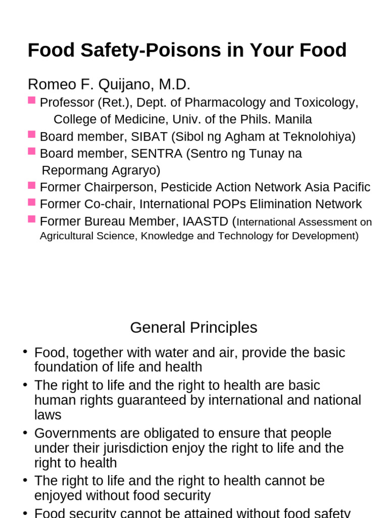 Food Safety_Poisons in Your Food_Rev | PDF