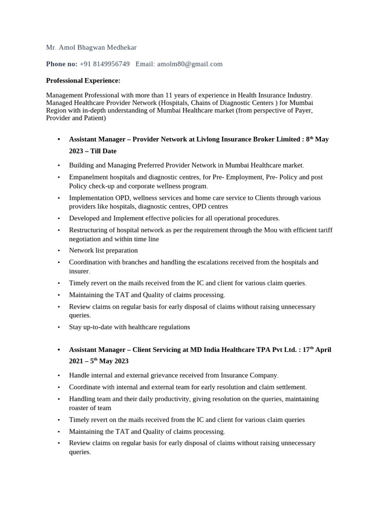 Amol - Updated Resume | PDF