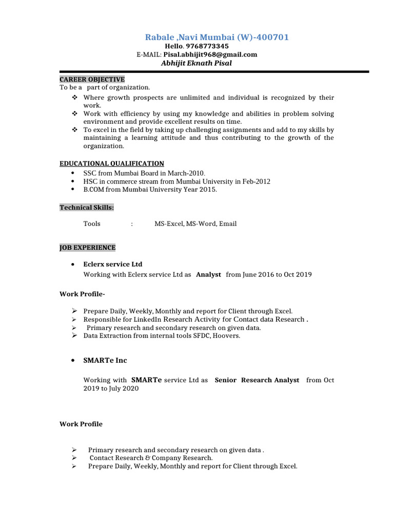 Update CV Nov 2023 | PDF