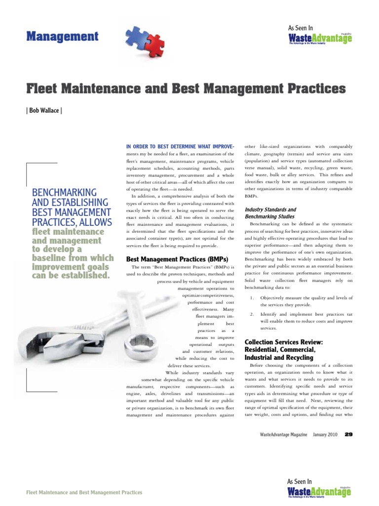 Fleet Maintenance and Best Management Practices | PDF | Safety ...