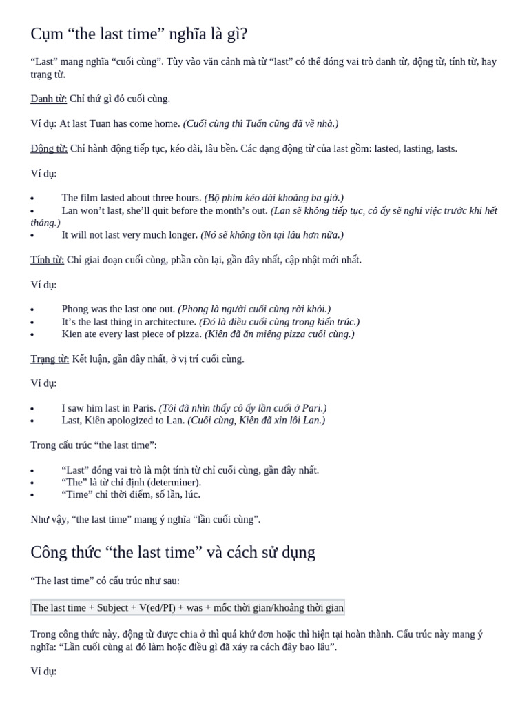 The Last Time Eng8 | PDF