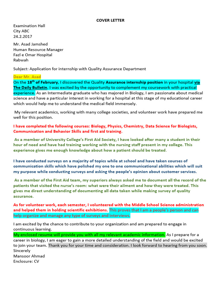 Handout Cover Letter CV Report Writing | PDF