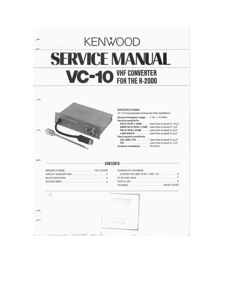 VC-10 Service Manual | PDF
