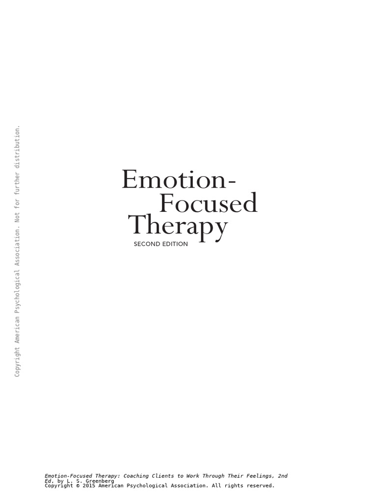 B019. Emotion-Focused Therapy - 2nd Ed | PDF