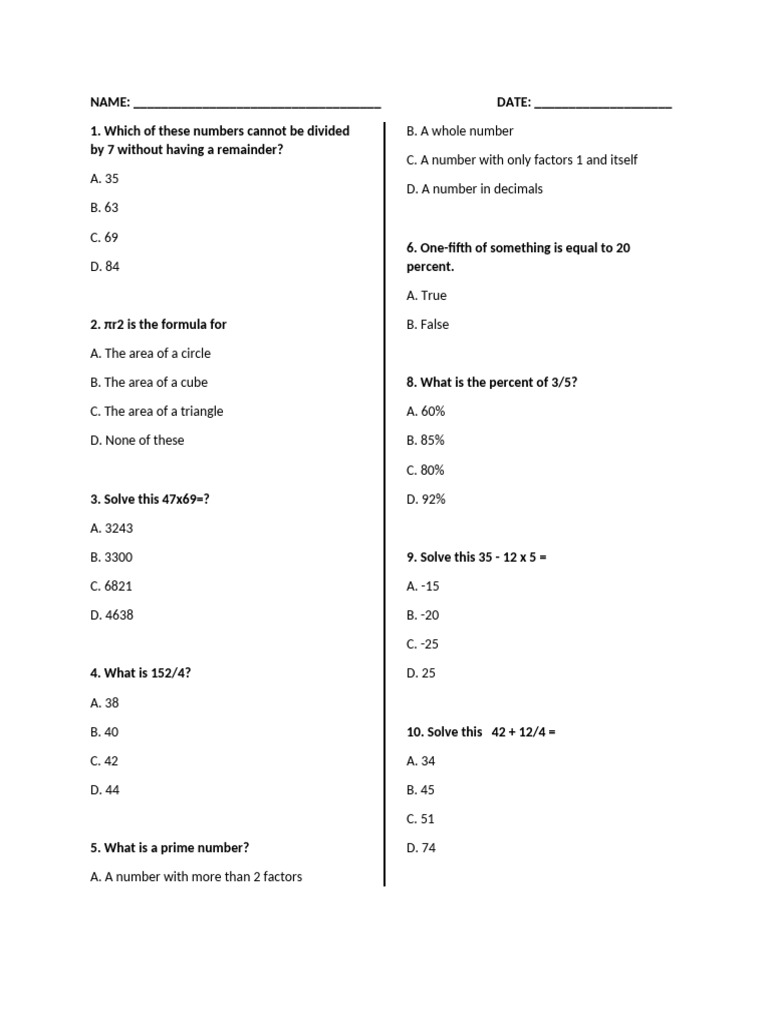 G5 Math 28 Sept | PDF
