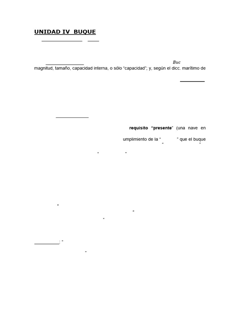 Unidad Iv - Buques | PDF