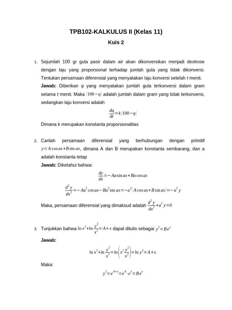 (20220427) Jawaban Kuis 2 | PDF