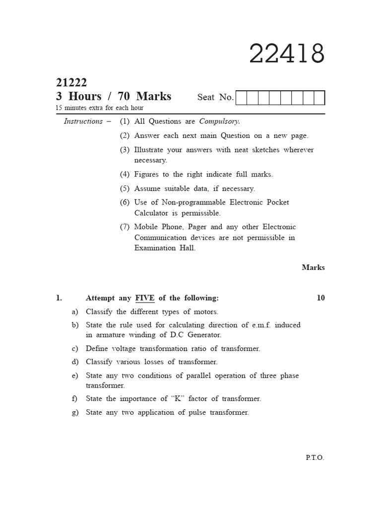 2022 Summer Question Paper (Msbte Study Resources) | PDF