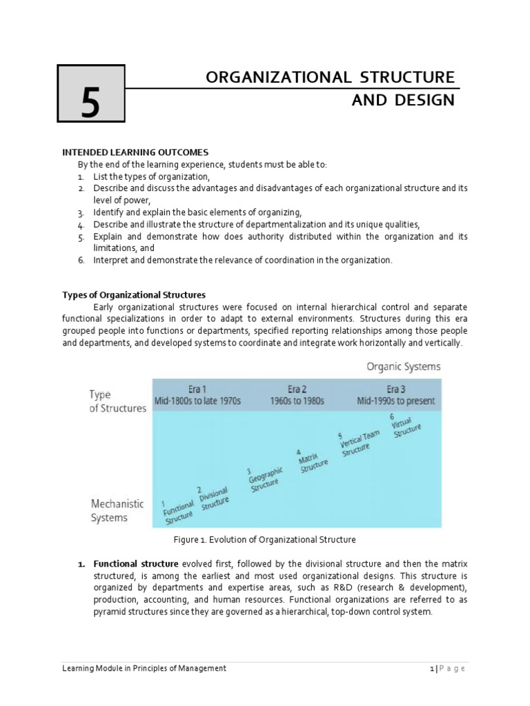 Chapter 5 Organizational Structure and Design | PDF