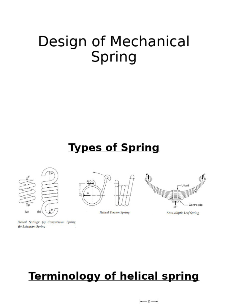 Design of Mechanical Spring | PDF