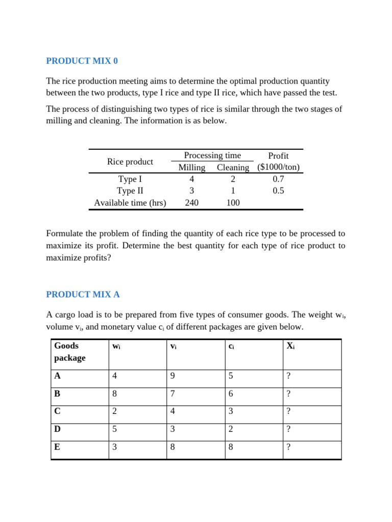Optimization Problems | PDF