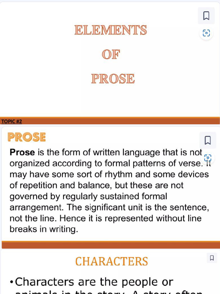 Elements of Prose and Poetry | PDF