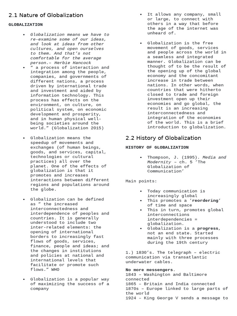Module 2 Communication and Globalization | PDF