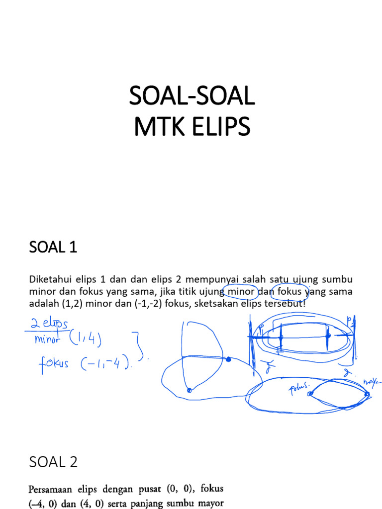 Soal Soal Elips | PDF