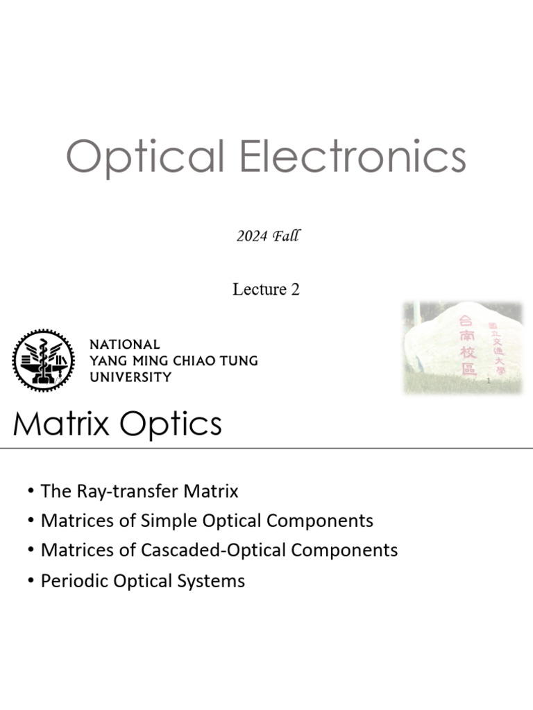 Optical Electronics 2 | PDF