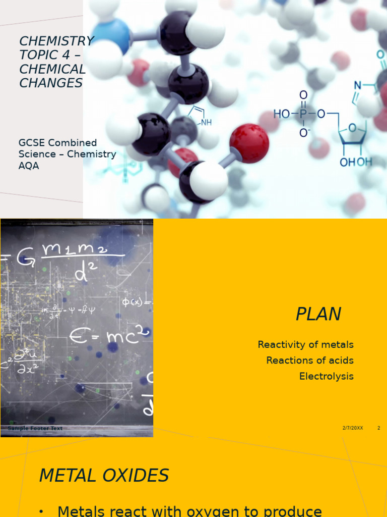 Chemistry Topic 4 – Chemical Changes | PDF