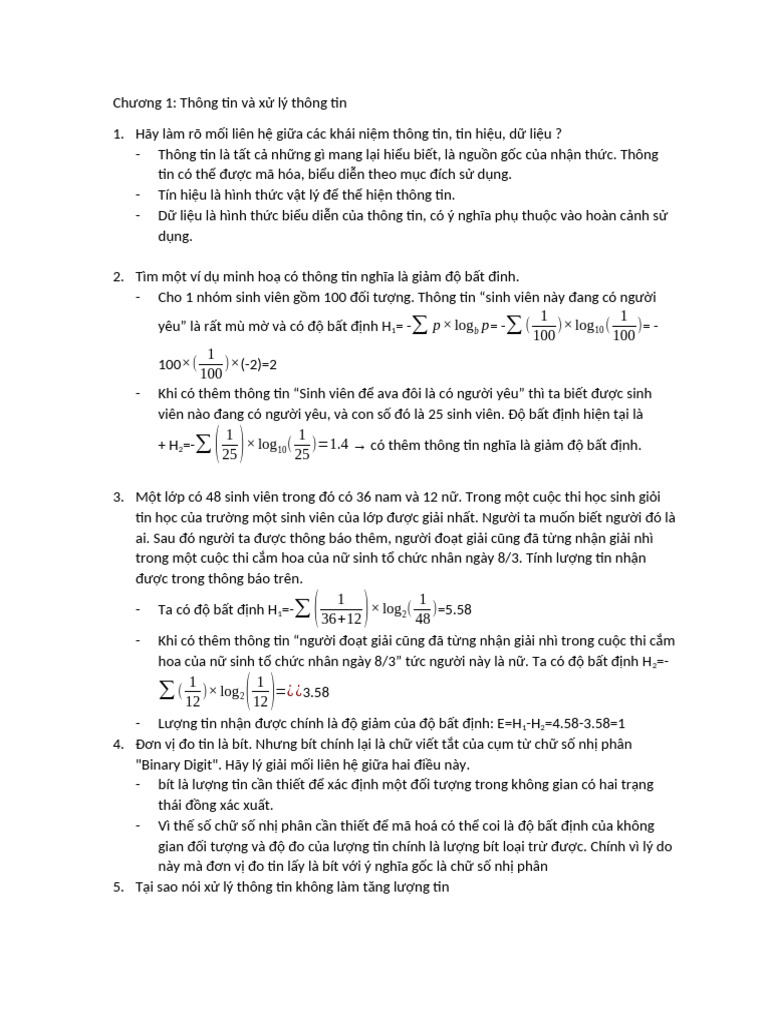 Bài Tập Lí Thuyết THCS | PDF