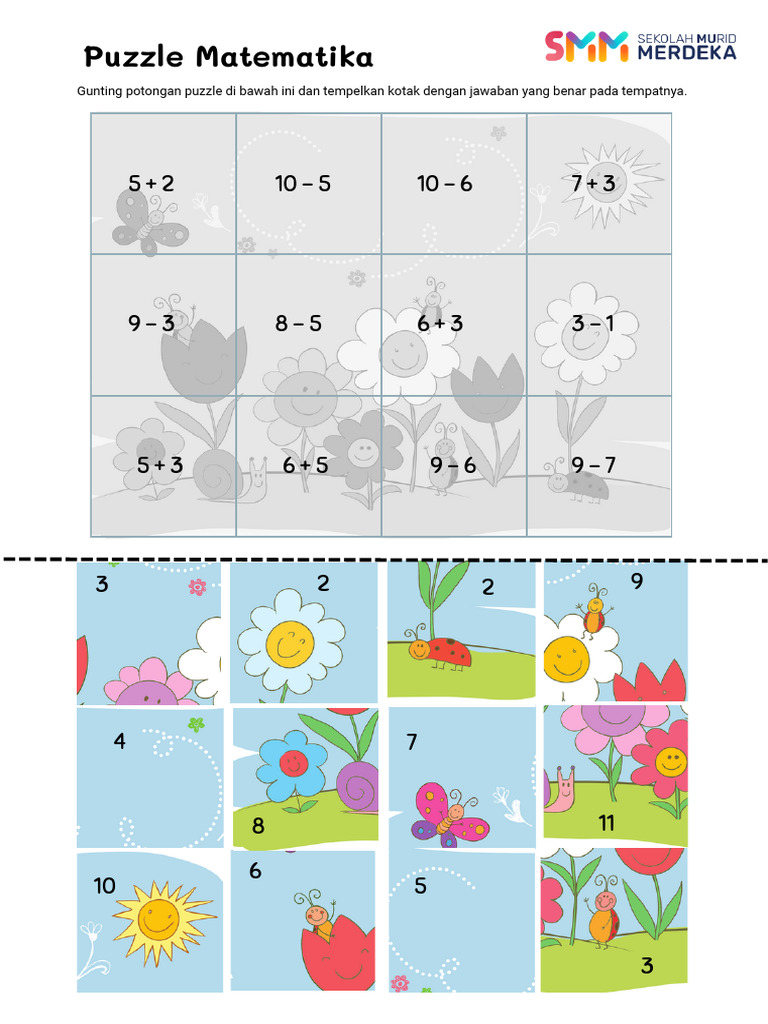 LK - Puzzle Matematika SD 1-3 | PDF