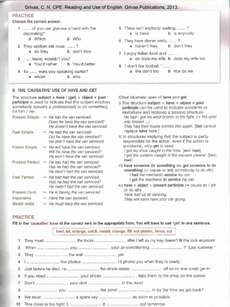 Causatives 1 - Have and Get | PDF