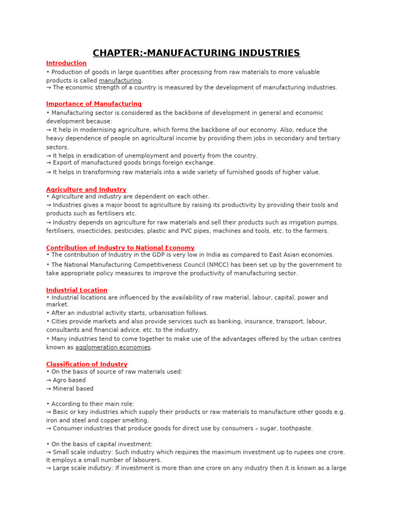 Manufacturing Industries | PDF | Textiles | Spinning (Textiles)