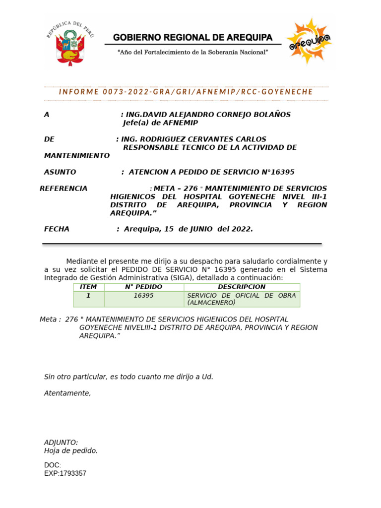 Informe Almacenero | PDF