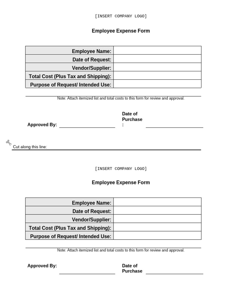 Employee Expense Form | PDF