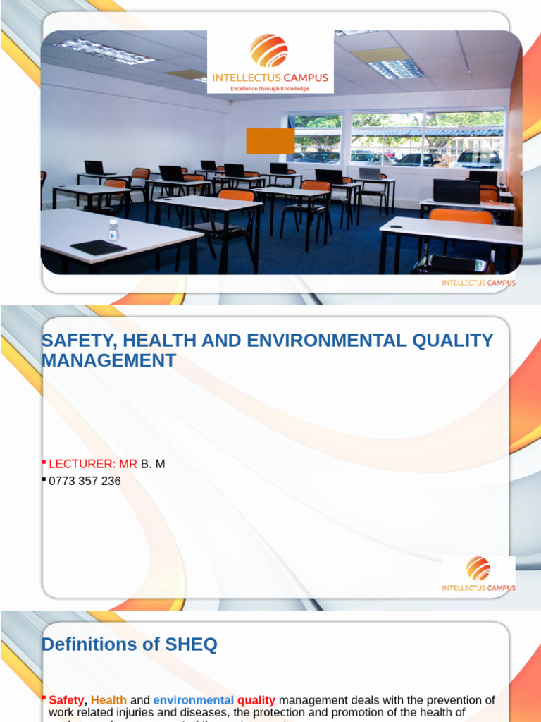 Introduction To SHEQ | PDF | Risk | Occupational Safety And Health