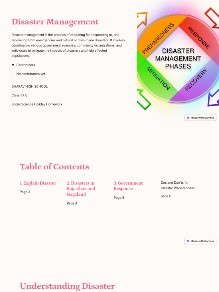 Disaster Management | PDF