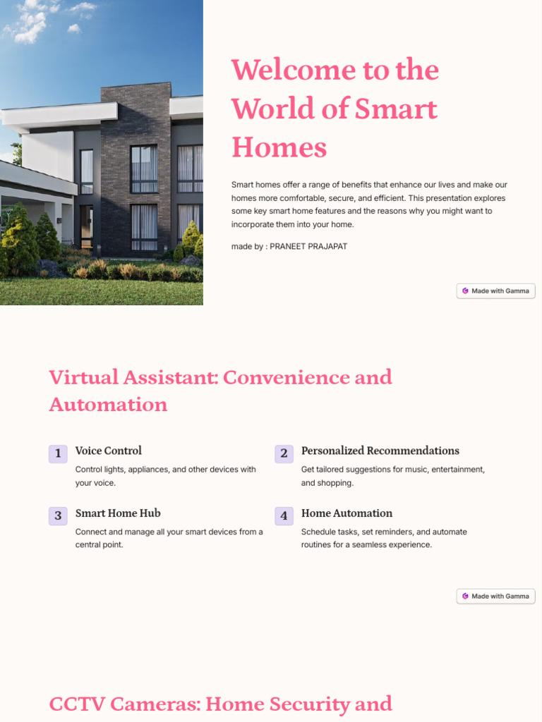 Welcome To The World of Smart Homes | PDF