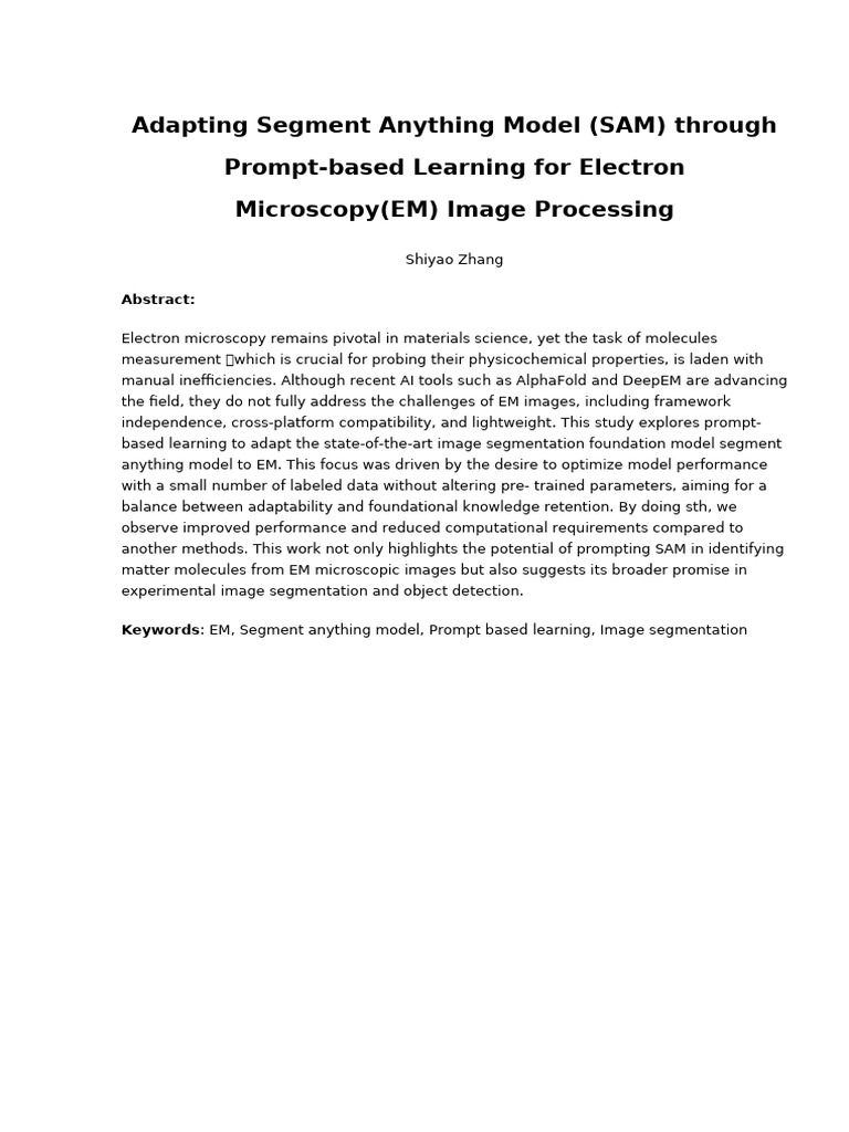 Adapting Segment Anything Model Pdf