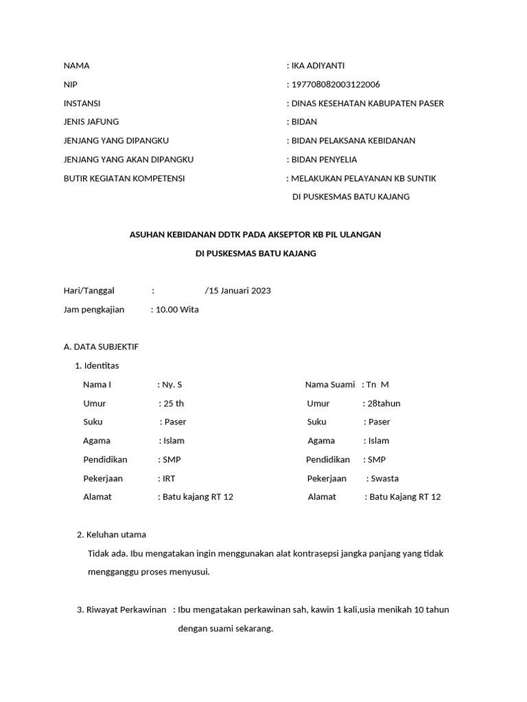 Soap KB Iud Ukom Okt 2023 | PDF