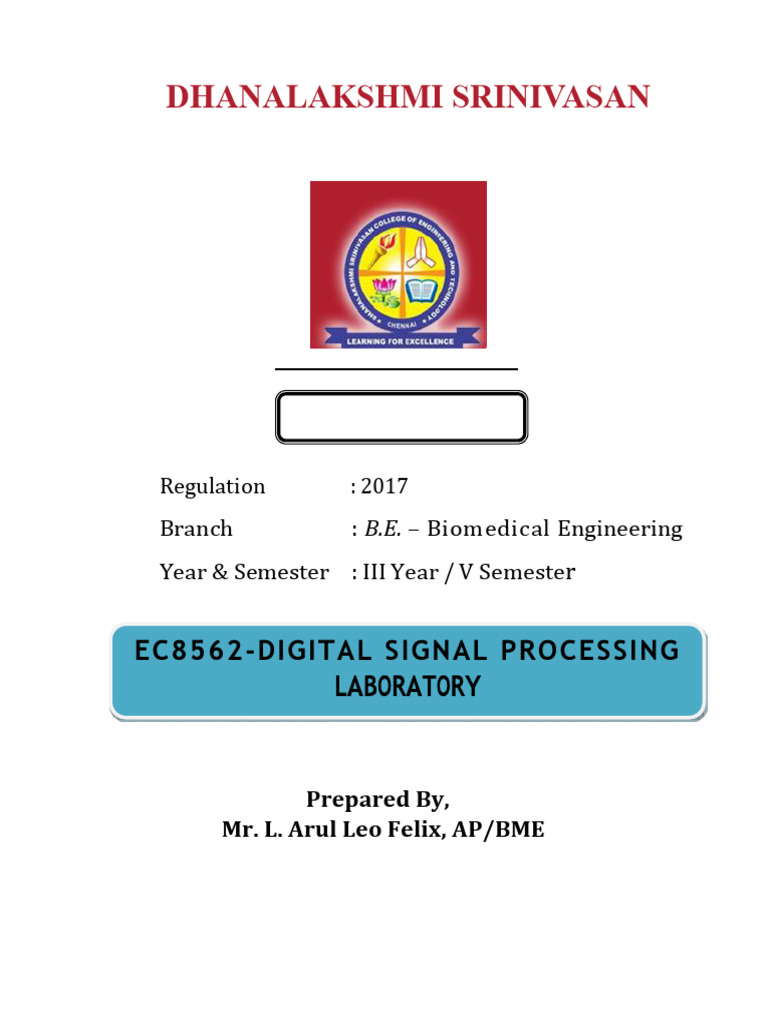 DSP Lab Manual | PDF