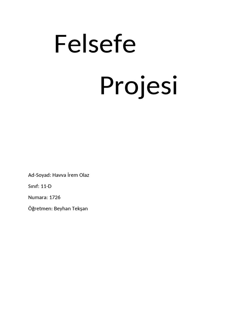 Felsefe Projesi (Utopia) Önizlemesi | PDF