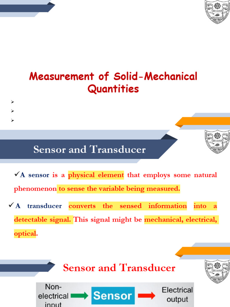 Lect-2 Sensors and Transducers | PDF