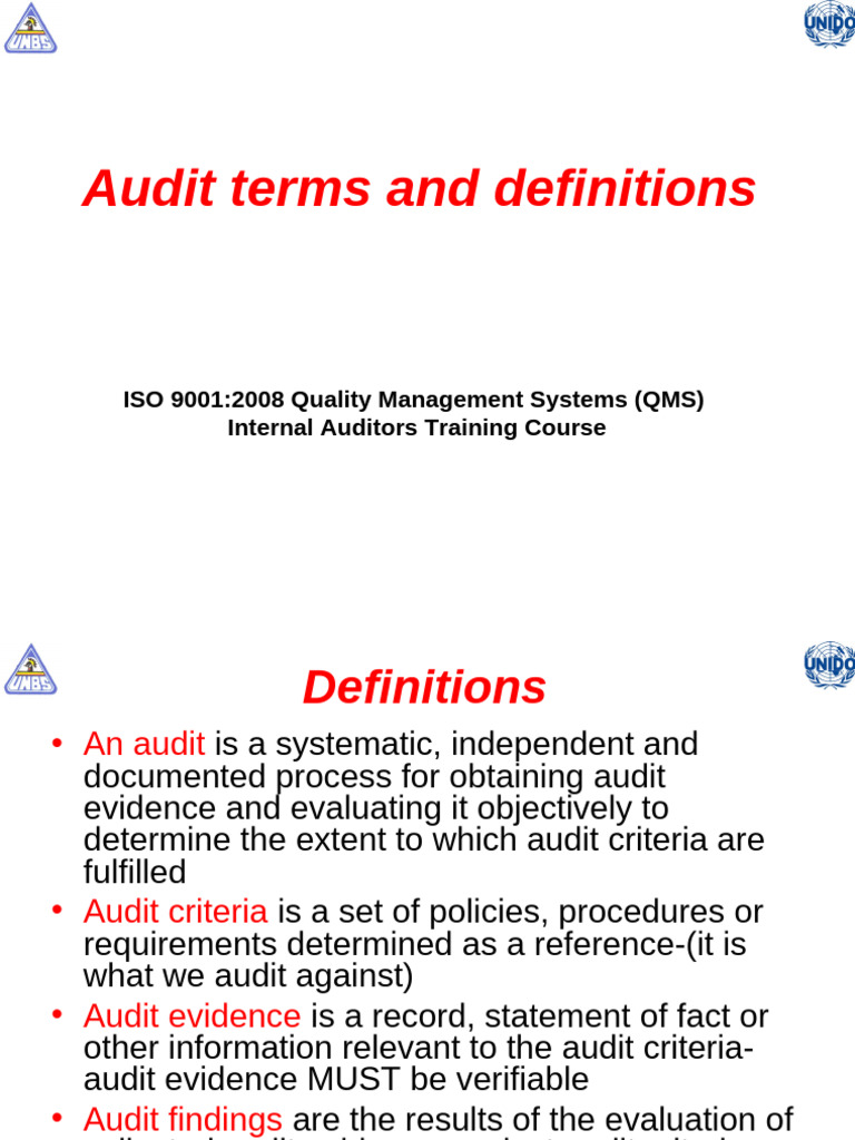 4 Audit Terms and Definitions | PDF