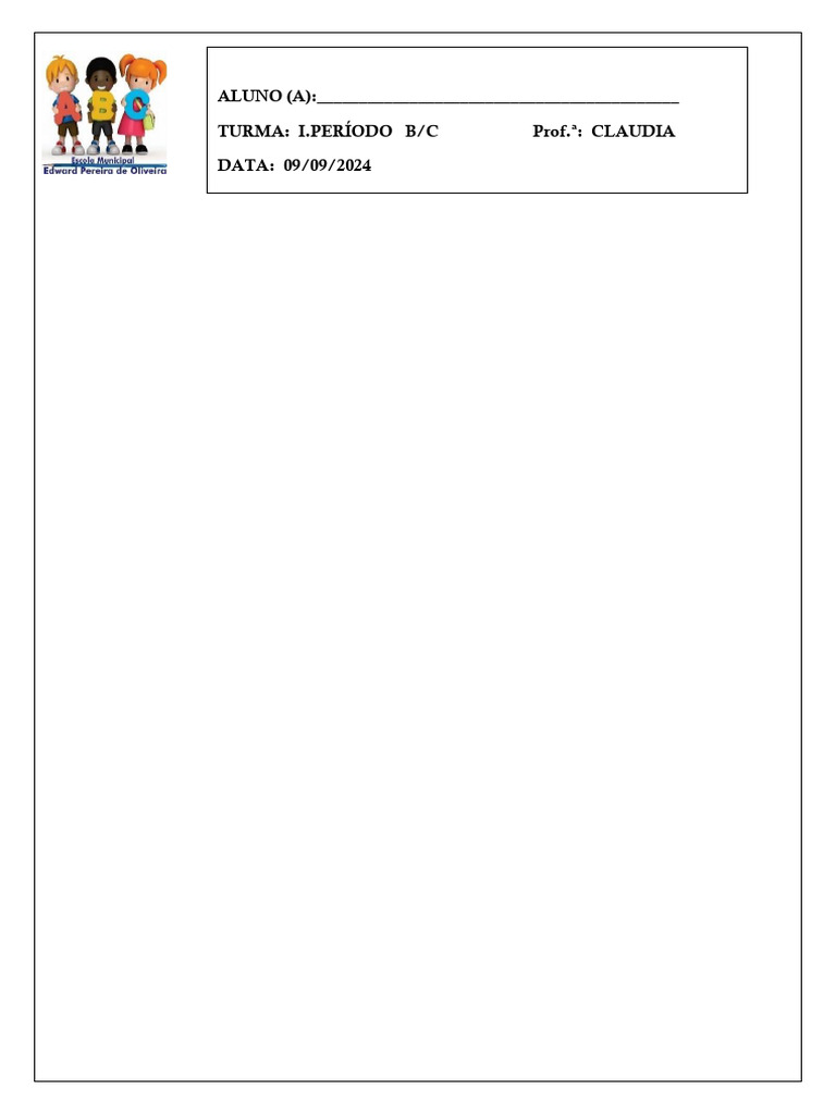 Ativ. 09 A 14 de Setembro Primeiro P. B e C Cla | PDF