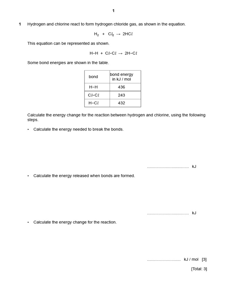 Chemical energetics | PDF