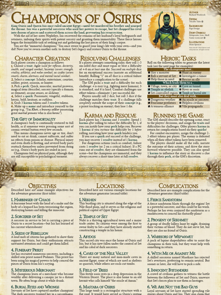 Champions of Osiris (Tricube Tales) | PDF