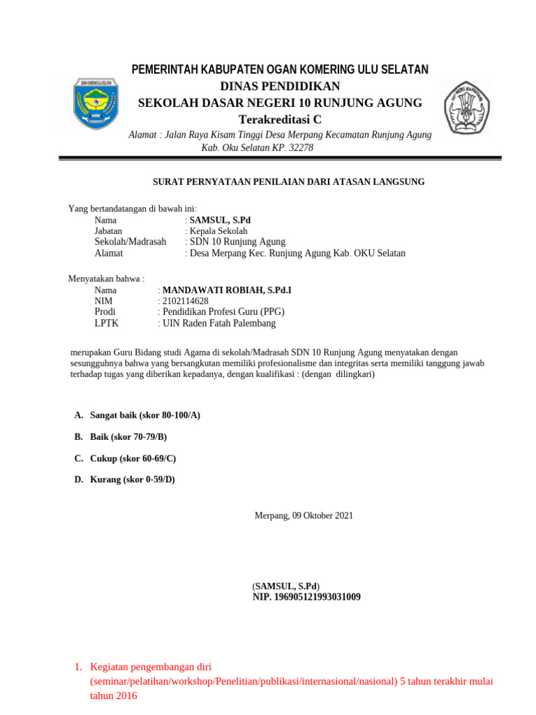 Contoh Format RPL PPG | PDF