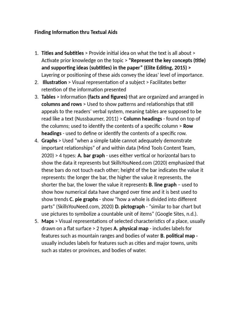 Finding Information thru Textual Aids | PDF